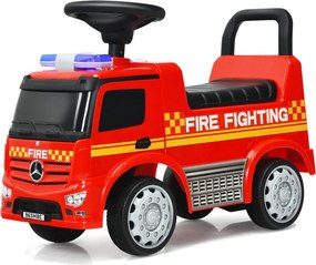 Costway Dětské hasičské auto s licencí Mercedes Benz červené – 62 × 29 × 43 cm