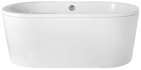Besco Volně stojící vana ze sanitárního kompozitu Victoria CC/NP 185x82, napouštění přes přepad Rozměry (cm): 185x82, Typ a barva výpustě: McAlpine Click-Clack s napouštěním přes přepad, černá mat