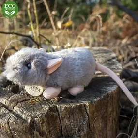 RAPPA Plyšová myš 16 cm / ECO-FRIENDLY / od 0 měsíců