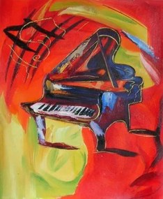 Barevný klavír - 120 x 90 cm