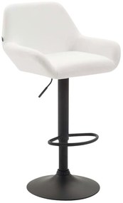 Barová židle Romsey - umělá kůže - černý rám | bílá