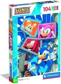 Clementoni 25038 Puzzle Ježek Sonic: Parťáci 104 dílků / od 6 let