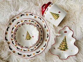 Keramický dezertní talířek se stromkem Chrissie - Ø 20,5*2 cm