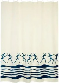 MSV ZANZIBAR sprchový závěs béžový / 180 x 200 cm / polyester / s krou