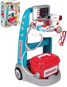 SMOBY Lékařský vozík + dětské lékařské potřeby na baterie Světlo Zvuk sb340207