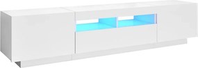 TV skříňka s LED osvětlením bílá 180 x 35 x 40 cm 3081897