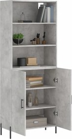 Skříň highboard betonově šedá 69,5x34x180 cm kompozitní dřevo 3189265