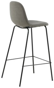 Barová židle Polar, 2ks, šedá, S41,5xD43xV105