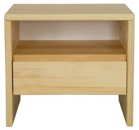 Noční stolek SN121, 50x45x35, borovice (Barva dřeva: Přírodní (lakovaná))