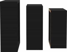 Nástěnné police kostky 3 ks černé MDF 323950