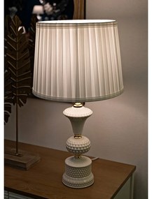 Bílá stolní lampa s textilním stínidlem (výška 57 cm) Caserta – Mauro Ferretti