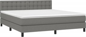 Box spring postel s matrací tmavě šedá 180x200 cm textil 3140394