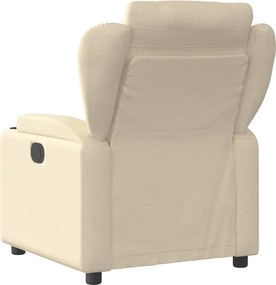 Polohovací křeslo krémové látky 3205567