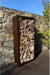 Stora Zahradní dřevník 180 x 90 x 40 cm, corten CORGARDEN 1034