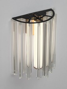 Skleněné LED nástěnné svítidlo v mosazné barvě Nol – Nova Luce