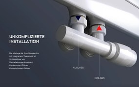 design radiátorový ventil s termostatickou hlavicí DOPORRO ode zdi Barva: matný anthrazit