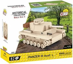 COBI 3090 II WW Panzer III Ausf L / 82 kostek / 1:72 / od 6 let