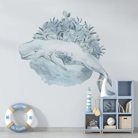 Gario Dětská nálepka na zeď Ocean - běluha Rozměry: 110 x 96 cm