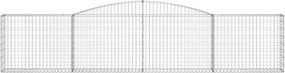 Klenuté gabionové koše 9 ks 400x30x80/100 cm pozinkované železo 3146860