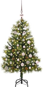 Umělý sklopný vánoční stromeček s kužely Zelená 150 cm 3395082