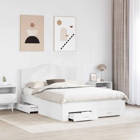 Rám postele se zásuvkou Bílá 160 x 200 cm Kompozitní dřevo 3413578