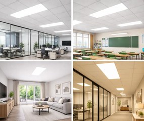 Ecolite Bílý podhledový LED panel 300 x 1200mm 40W CCT s DO LED-GPL44/B-40/BI/CCT