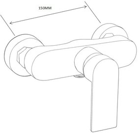 Mexen Tord sprchový set s dešťovou sprchou a sprchovou baterií Royo, černá, 72240200-70