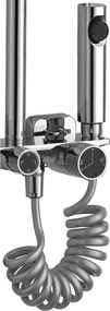 Rea Helix, nástěnný sprchový set s termostatickou baterií a bidetovou sprškou, chromová, REA-P6620