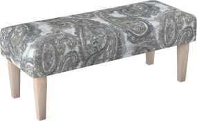 Dlouhá lavička 100x40cm barva vícebarevná látka pletený vzor, vzorované