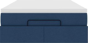 Osmanský rám postele s matrací modrá 120x200cm textil 3311105