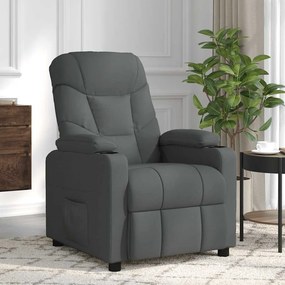 Masážní křeslo tmavě šedé textil 339093