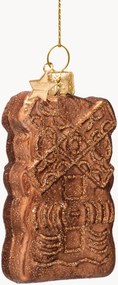 Ručně foukaná vánoční ozdoba Dutch Speculaas Koekje