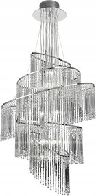 Závěsná lampa glamour Camille CAMILLE-24CH chrom průhledný