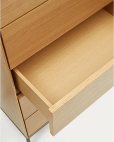 Vysoká komoda v dekoru dubu v přírodní barvě 60x114 cm Vedrana – Kave Home