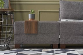 Designová rohová sedačka Ramesha 280 cm hnědá - pravá