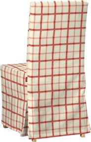 Potah na židli IKEA  Henriksdal, dlouhý barva červená látka vzorované