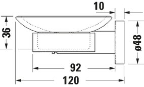 Duravit 99181000 - Nástěnná mýdlenka D-CODE pravá lesklý chrom