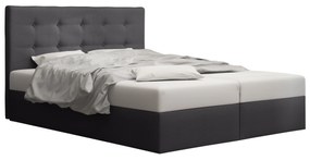 Manželská postel Boxspring 140 cm Duel 1 Comfort (tmavě šedá) (s matrací a úložným prostorem). 1055808
