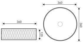 Novoterm Keramické umyvadlo na desku NV-KR-704 bílé