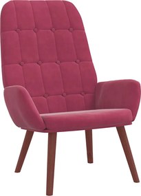 Relaxační křeslo s podnožkou vínové samet 3315143