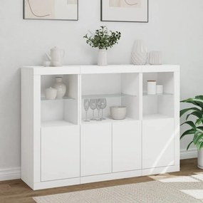 Příborníky s LED osvětlením 3 ks bílé kompozitní dřevo 3209107