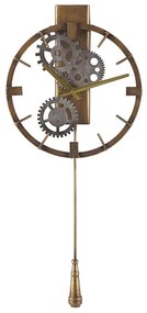 Nástěnné hodiny s kyvadlem ø 30 cm zlaté MARCOTE Beliani
