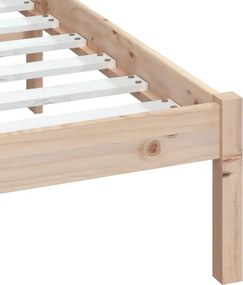 vidaXL Rám postele 135 x 190 cm Double masivní dřevo [3100567] Barva: Přírodní