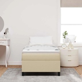 Postel s boxspringem Světle šedá a bílá 80 x 200 cm 3337436
