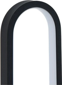 Matně černá kovová LED stmívatelná stojací lampa (výška 130 cm) Loop – Ellos Home