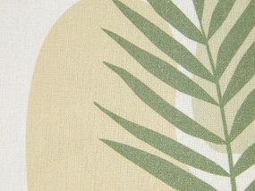 Sada 2 polštářů s motivem listů 45 x 45 cm zeleno béžových MICROSORUM Beliani