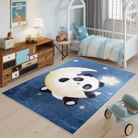 Dětský koberec s motivem pandy na měsíci Šířka: 120 cm | Délka: 170 cm