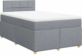 Box spring postel s matrací světle šedá 120x190 cm textil 3286619