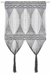 Macramé závěs antracitový 140 x 240 cm bavlna 323996