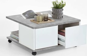 FMD Mobilní konferenční stolek [428800] Barva: bílá a betonová
